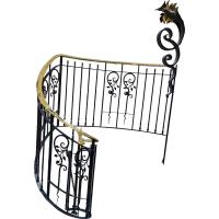 China Ornamental Rugged Wrought Iron Guardrail Trellis Handrails For Outdoor Steps for sale