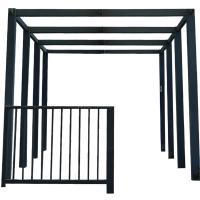 China Outdoor Metal Stair Railing For Black Balcony Patio Cast Iron for sale