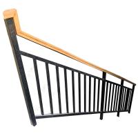 China Rustic Double Welded Exterior Wrought Iron Railing Iron Stair Baluster Batch Production for sale