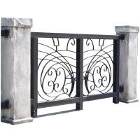 China Custom Forged Wrought Iron Guardrail Stair Railings Interior Spraying for sale