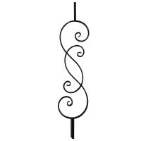 China Forged Wrought Iron Railing Parts Flower Components Anti rust for sale