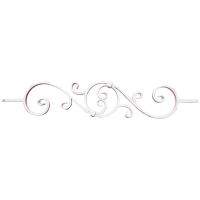 China Main Gate Decorative Wrought Iron Railing Parts Metal Handrail Components for sale