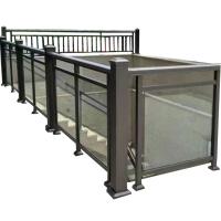 China Floor Deck U Channel Glass Railings for Customized Colors Balcony Balustrad for sale
