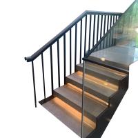 China Floor Deck U Channel Glass Railings for Customized Colors Balcony Balustrad for sale