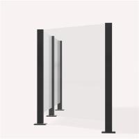 China Customized Black Aluminum Glass Railing Panels Balcony Fence for sale