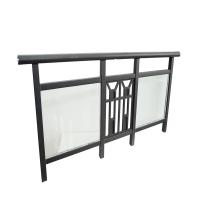 China Brown U Channel Aluminum Glass Railing Balustrade Floor Mounting for sale