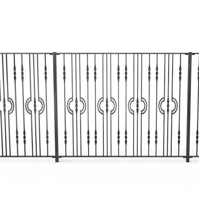 China Outdoor Metal Stair Railing For Black Balcony Patio Cast Iron for sale