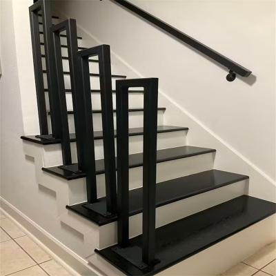 China Villa Apartment Balustrades Handrails Forged Iron Services Steel Stair Fencing for sale