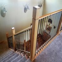 China Design Security Art Forging wrought Iron Home Stair Balustrade for sale