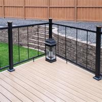 China Simple designed Balcony And Stairs Black Aluminum Railing For Villa for sale
