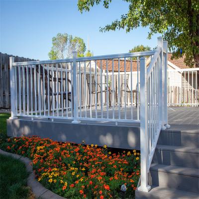 China White Aluminum Security Railing XY-PF033 for Balcony Stairs for sale