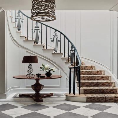 China Rectangle Top Pipe Galvanized Steel Railing Balustrades For Modern Cheap Stair for sale