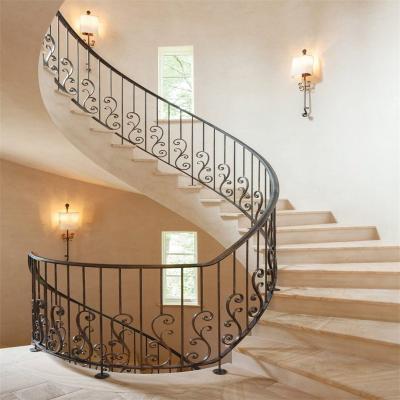 China Outdoor Wrought Iron Tube Pipe Staircase Railing with coat of paint for sale