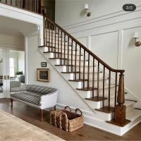 China Ornamental Modern Stair Railing and metal fence panels with strong handwares for sale
