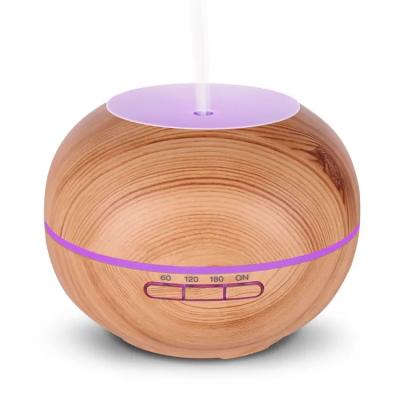 China 200ml Wood Grain Essential Oil Aroma Diffuser for Large Room with 7 Color Night Light 25-30 sqm Coverage for sale