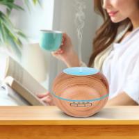 China 200ml Wood Grain Essential Oil Aroma Diffuser for Large Room with 7 Color Night Light 25-30 sqm Coverage for sale