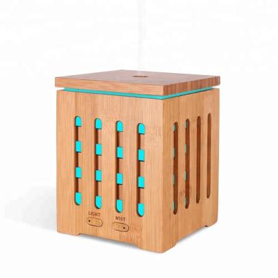 China 200ml Real Bamboo Essential Oil Diffuser with 7 LED Colors and Auto Shut-Off for sale
