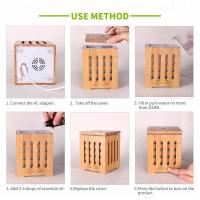 China 200ml Real Bamboo Essential Oil Diffuser with 7 LED Colors and Auto Shut-Off for sale