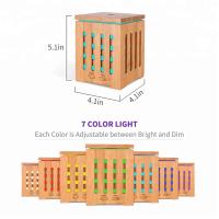 China 200ml Real Bamboo Essential Oil Diffuser with 7 LED Colors and Auto Shut-Off for sale