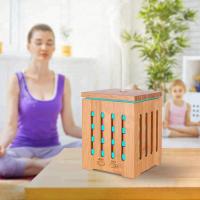 China 200ml Real Bamboo Essential Oil Diffuser with 7 LED Colors and Auto Shut-Off for sale