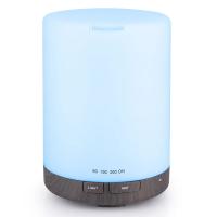 China 300ml Wood Grain Aroma Oil Diffuser Electric Essential Oil Humidifier with 7 Color LED for Home Bedroom SPA for sale