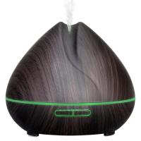China 400ml Wood Grain Ultrasonic Aroma Diffuser 7 Color LED Night Light Essential Oil Humidifier 24V for sale