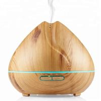 China 400ml Wood Grain Essential Oil Diffuser Aromatherapy Humidifier with LED Light for Home Bedroom Yoga for sale