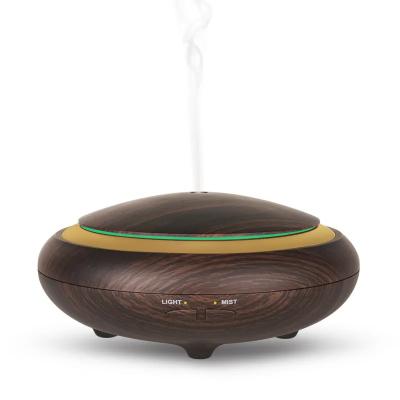 China 150ml Ultrasonic Aroma Diffuser Wood Grain Essential Oil Humidifier LED Light for Bedroom for sale