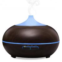 China Wood Grain Aroma Oil Diffuser 300ml LED Light Essential Oil Humidifier for Home Office Bedroom for sale