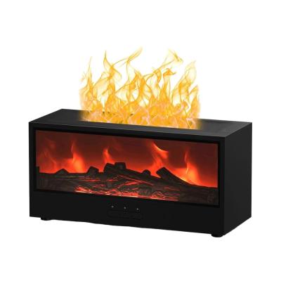 China 150ml Remote Control Fireplace Essential Oil Humidifier 7 Color LED Flame Aroma Diffuser for Home Office for sale