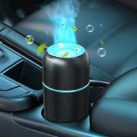 China Mini Portable USB 100ml Household Aroma Diffuser Air Humidifier Mist Diffusor With Simulation Flame Night Light for Car for sale