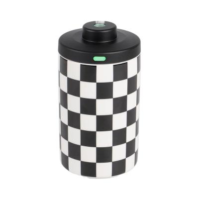 China Mini Portable Nebulizer Scent Diffuser Battery Operated White Black Ceramic Waterless Essential Oil Diffuser for Home,Car,Office for sale