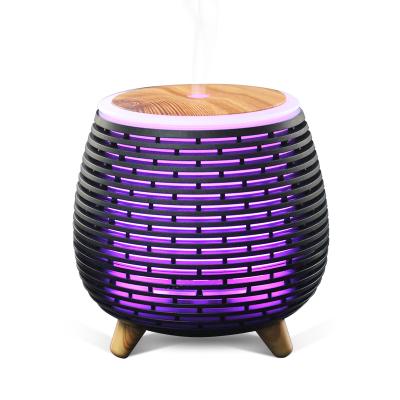 China USB Wood Grain Essential Oil Diffuser 140ml Portable Aroma Diffuser for Home Office for sale