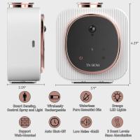 China Wall Mounted Waterless Essential Oil Diffuser 2000mAh Battery Nano Mist Scent Machine with Night Light for sale