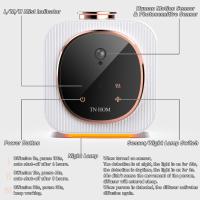 China Wall Mounted Waterless Essential Oil Diffuser 2000mAh Battery Nano Mist Scent Machine with Night Light for sale