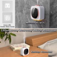 China Wall Mounted Waterless Essential Oil Diffuser 2000mAh Battery Nano Mist Scent Machine with Night Light for sale