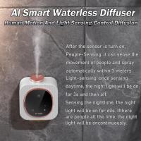 China Wall Mounted Waterless Essential Oil Diffuser 2000mAh Battery Nano Mist Scent Machine with Night Light for sale