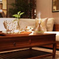 China Ultrasonic Aromatherapy Diffuser 400ml Wood Grain Vase Design Essential Oil Diffuser for Home Office for sale
