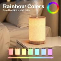 China Fabric Material Aurora Light Aroma Diffuser 100ml Essential Oil Humidifier With USB Cable for Home Use Gift for sale