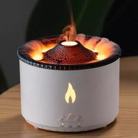 China 360ml Ultrasonic Volcano Aroma Diffuser with 7 Color LED Light Remote Control Humidifier 24V for sale