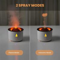 China 360ml Ultrasonic Volcano Aroma Diffuser with 7 Color LED Light Remote Control Humidifier 24V for sale