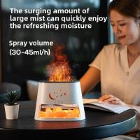 China 2 in 1 Flame Himalaya Salt Lamp Ultrasonic Essential Oil Diffuser 260ml Cool Mist Humidifier 10W for Bedroom Office Yoga for sale