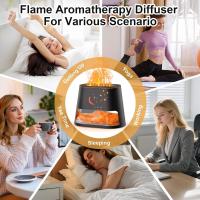 China 2 in 1 Flame Himalaya Salt Lamp Ultrasonic Essential Oil Diffuser 260ml Cool Mist Humidifier 10W for Bedroom Office Yoga for sale