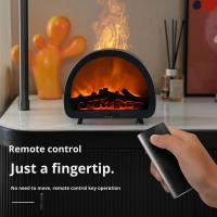 China 200ml Electric Fireplace Flame Humidifier Aromatherapy Diffuser with 12 Color Night Light Remote for sale