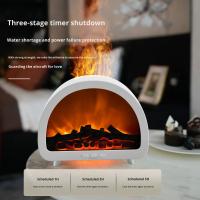 China 200ml Electric Fireplace Flame Humidifier Aromatherapy Diffuser with 12 Color Night Light Remote for sale