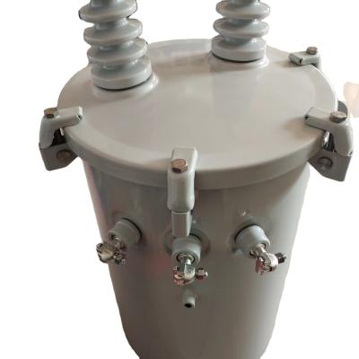 China Pole Mounted Transformer 50kVA Single Phase Oil Immersed 13.2kV to 380V Silicon Steel Core for sale