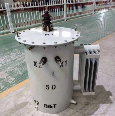 China Pole Mounted Power Transformer 15kVA to 333kVA 50Hz 60Hz Up to 33kV Oil Immersed ONAN for sale