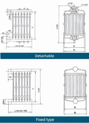 China TNNPI Transformer Radiator Oil Cooled -40°C to 120°C 500kW Heat Dissipation Gray Flanged or Threaded for sale