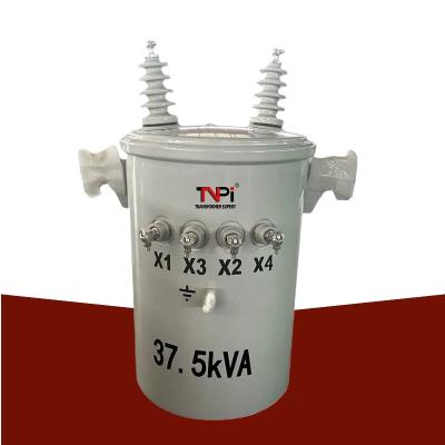 China 6.3kV to 33kV Single-Phase Pole-Mounted Transformer 50kVA Oil Immersed for Compact Substation for sale