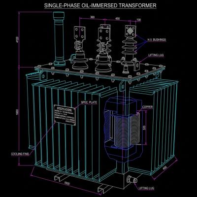 China Single Phase Oil-Immersed Distribution Transformer 25kVA–167kVA 11kV–24kV for sale